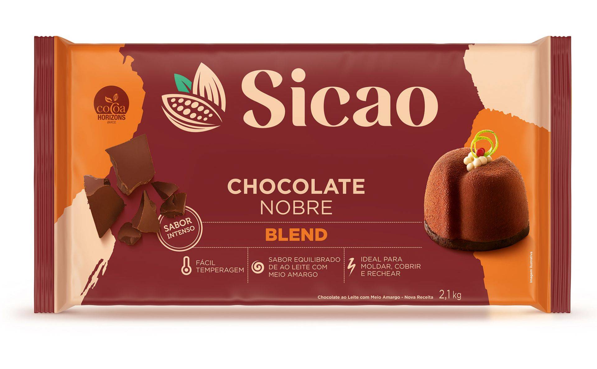 Sicao - Chocolate Blend Sicao Nobre - Barra 2,1 kg | sicaochocolate.com