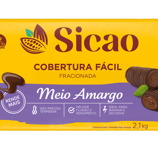 Sicao - Cobertura Fracionada Sabor Chocolate Branco Sicao Mais - Barra ...